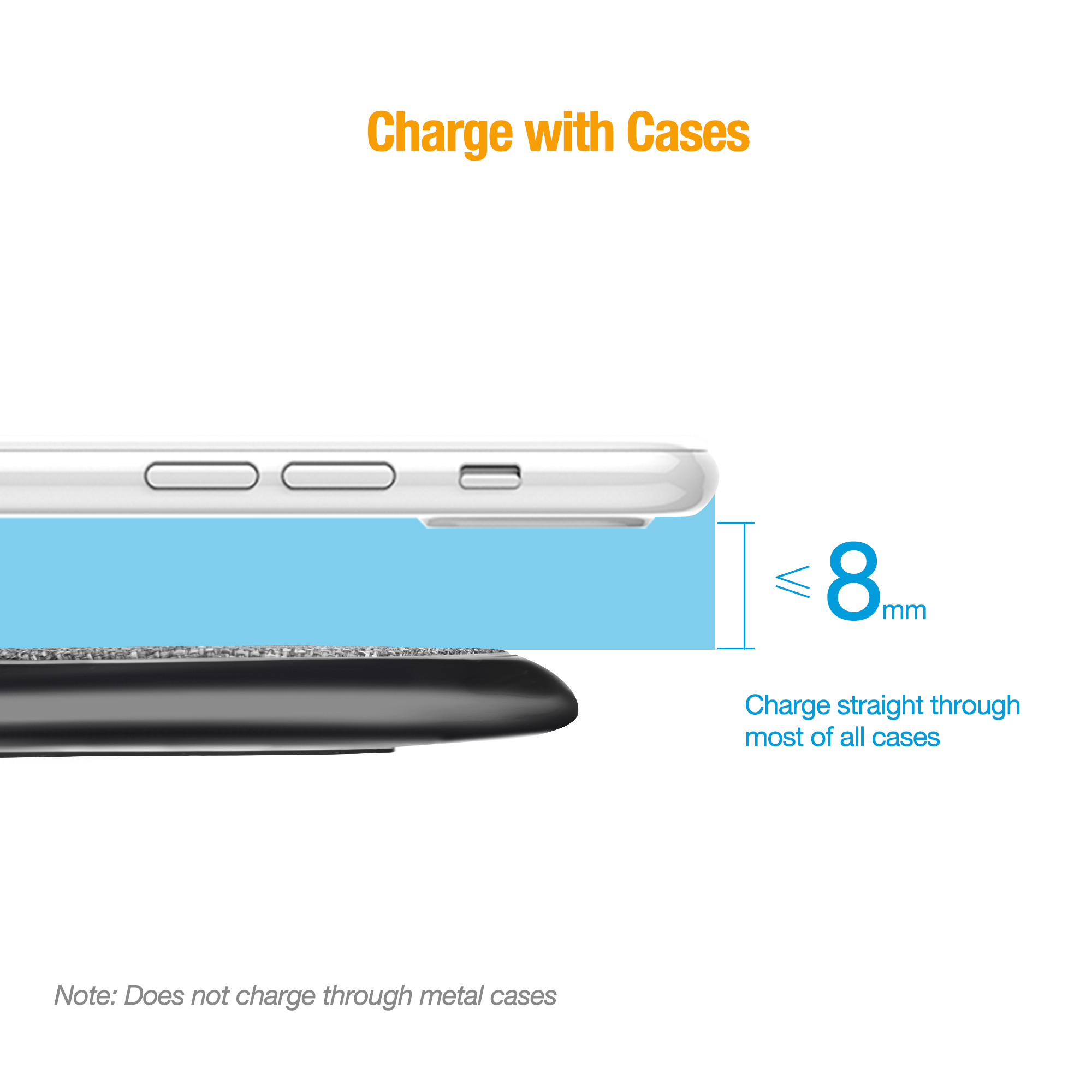 AVLT-Power Zinc Alloy Frame Qi Wireless Charger Pad - Woven Fabric ...