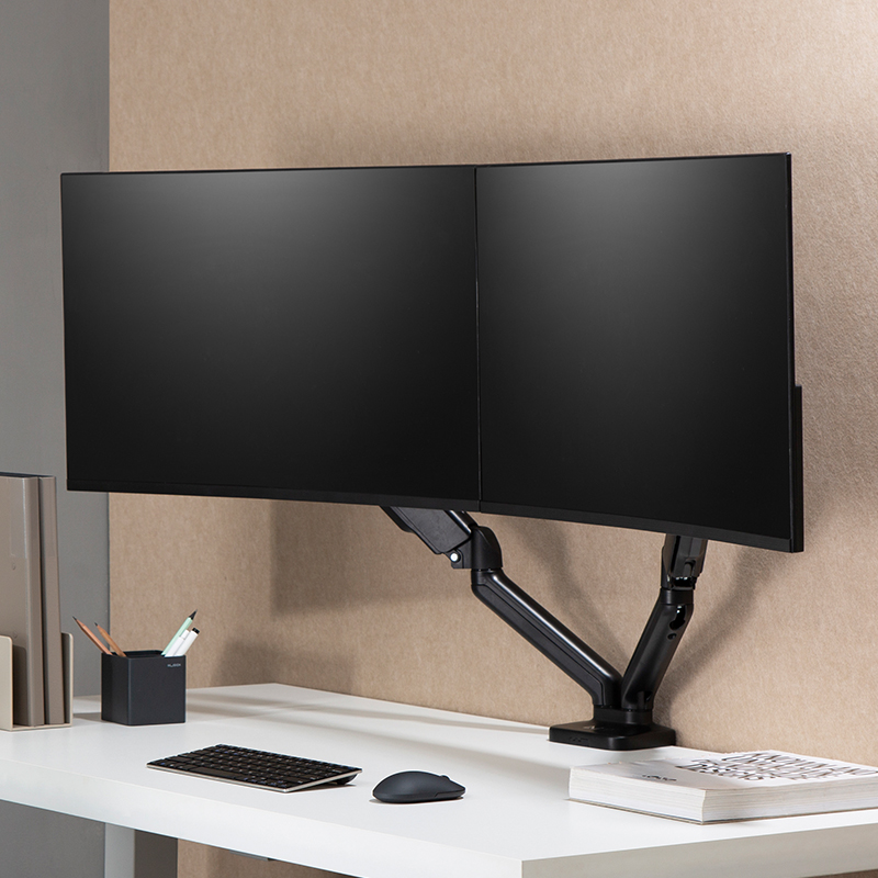 AVLT Dual 27-Inch Monitor Desk Mount - Premium Aluminum Gas Spring ...