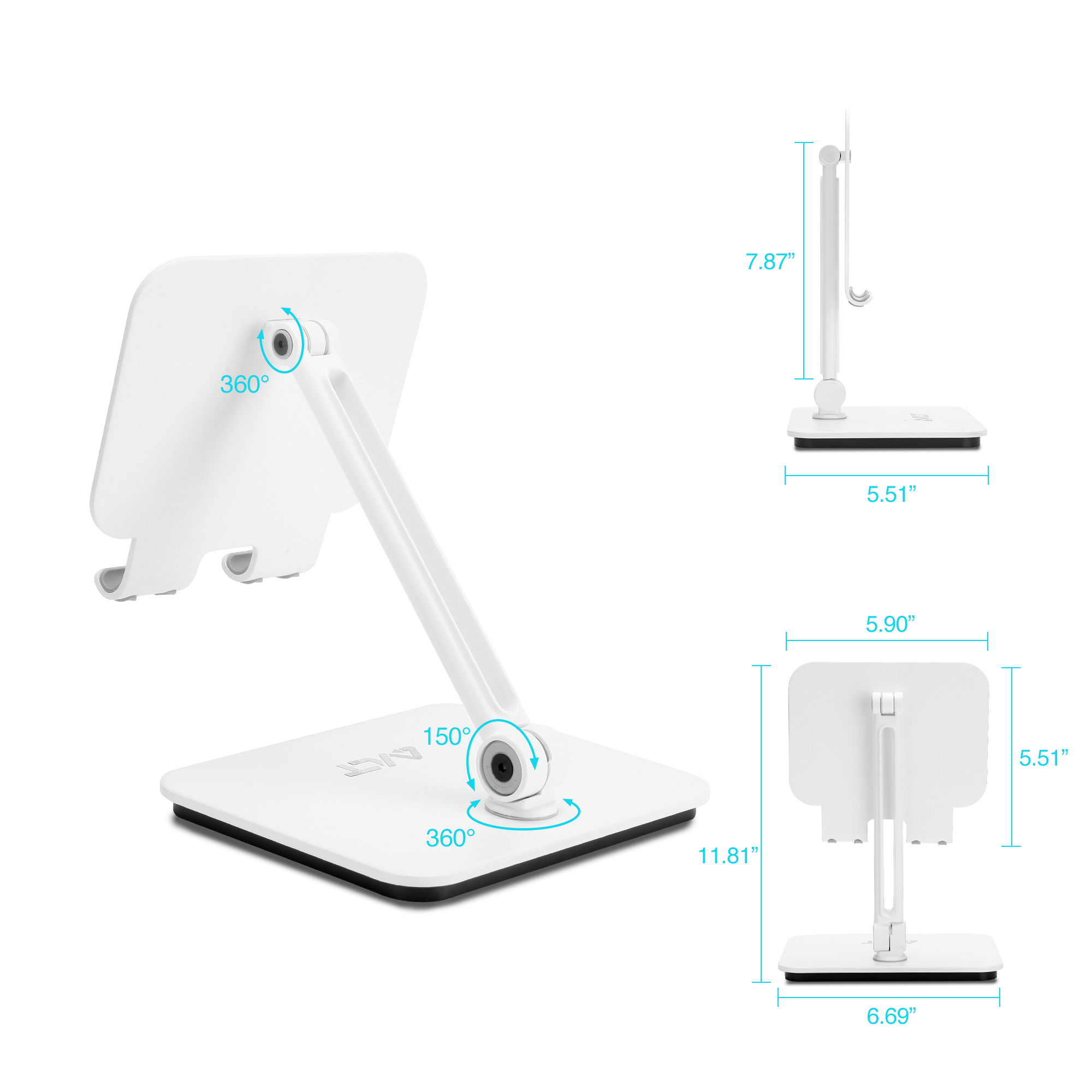 AVLT Aluminum Desktop 3in1 Stand For IPad IPhone MacBook With 7 To 14