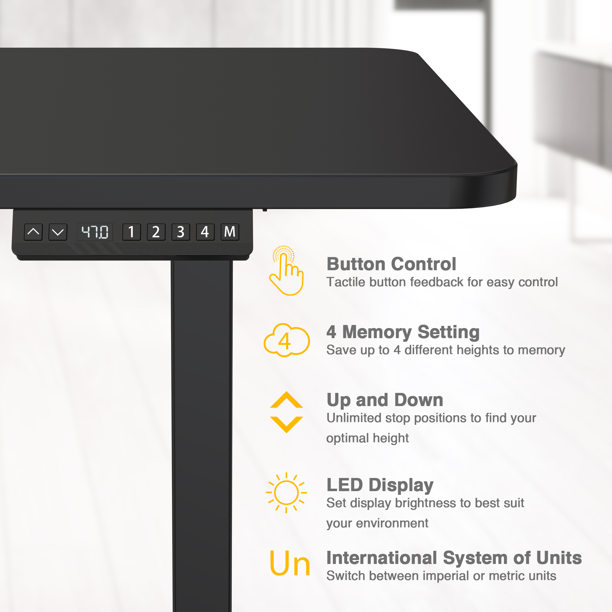 AVLT Electric Standing Corner Desk - Supports 264 LBS - Height ...