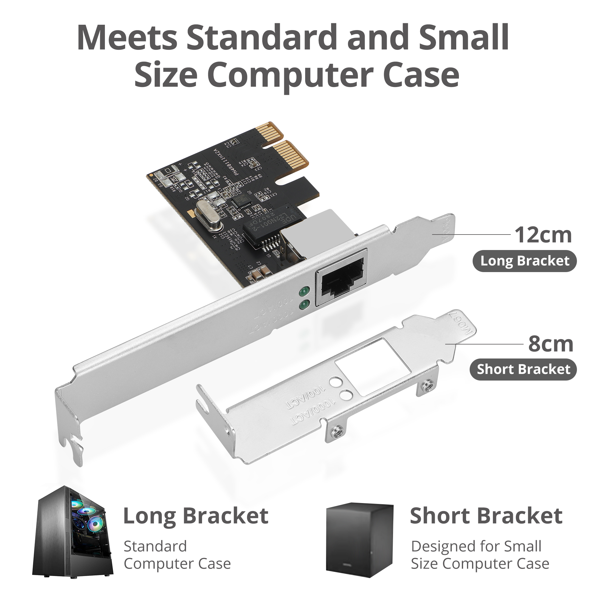 AVLAB Dual Profile Gigabit Ethernet PCIe - up to 1000Mb/s data transfer ...