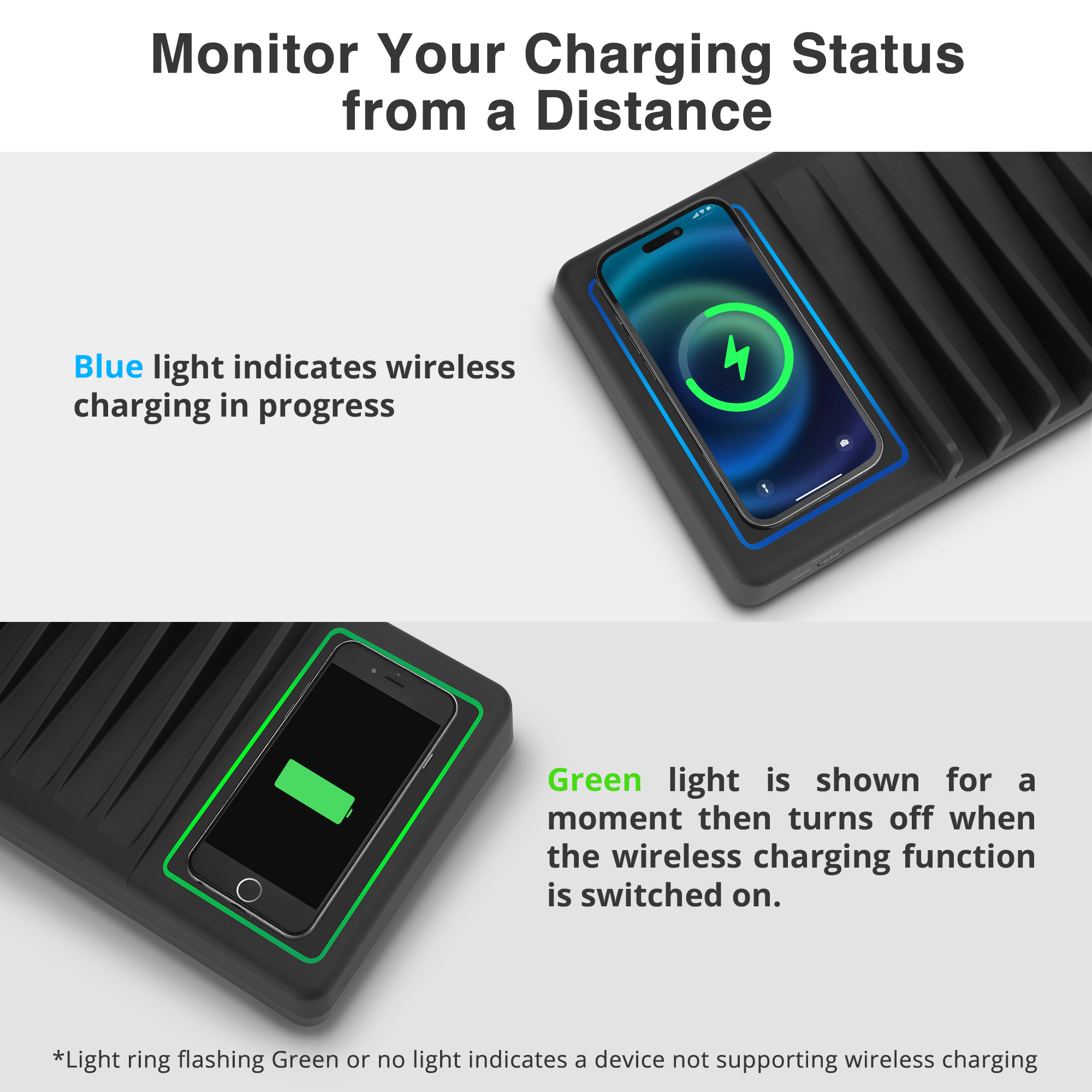 AVLT 150W 10 Port USB-A USB-C with Qi Wireless Charging Station for ...